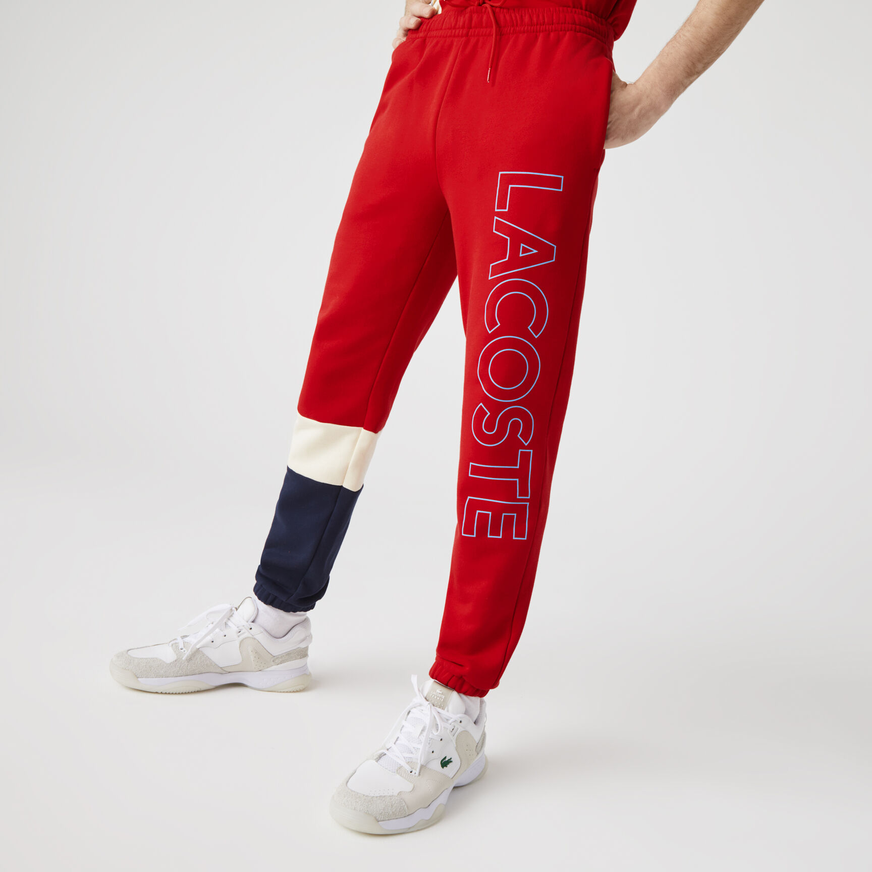 Buy Men's Lettered Colorblock Fleece Tracksuit Pants | Lacoste SA
