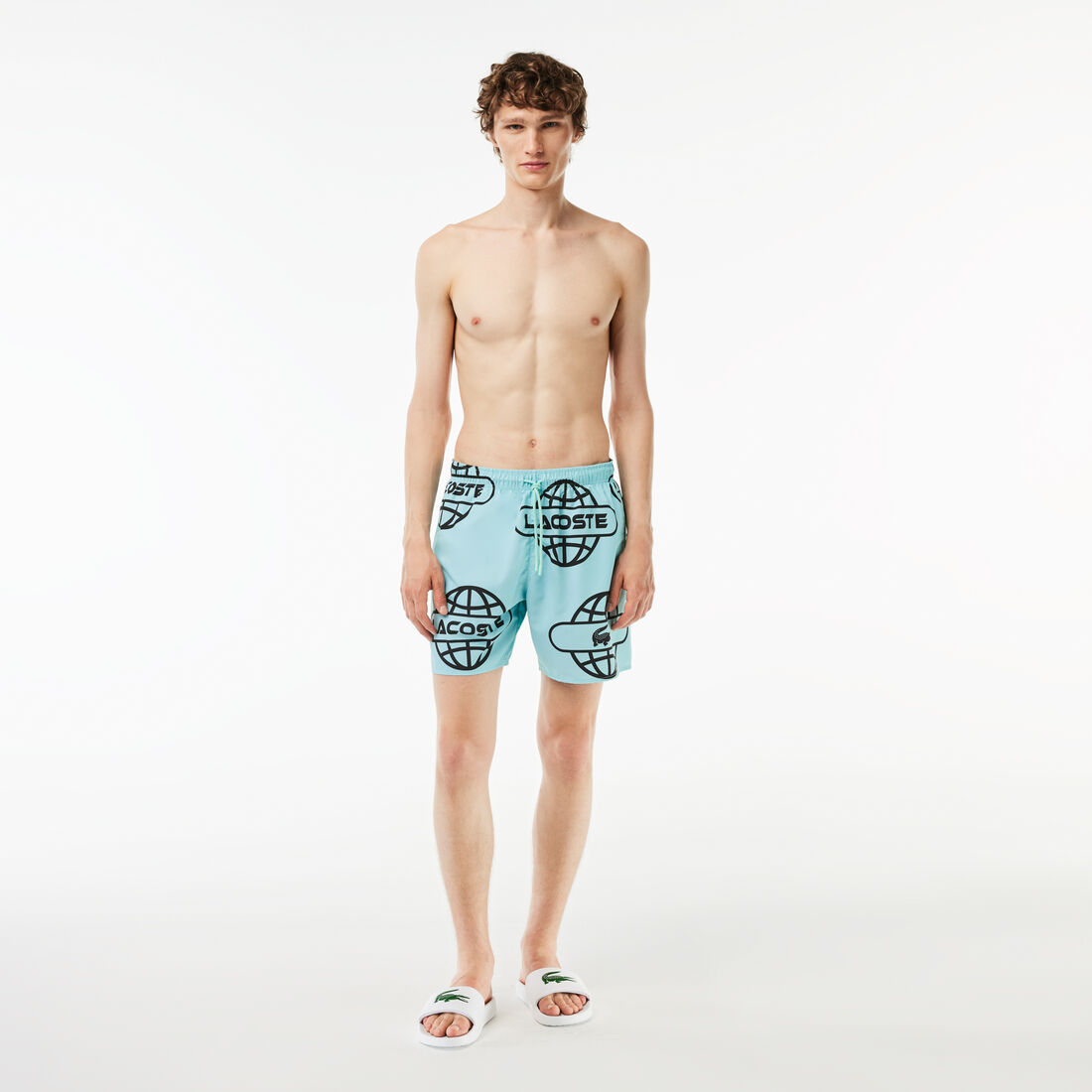 Buy Lacoste Globe Print Swimsuit | Lacoste SA
