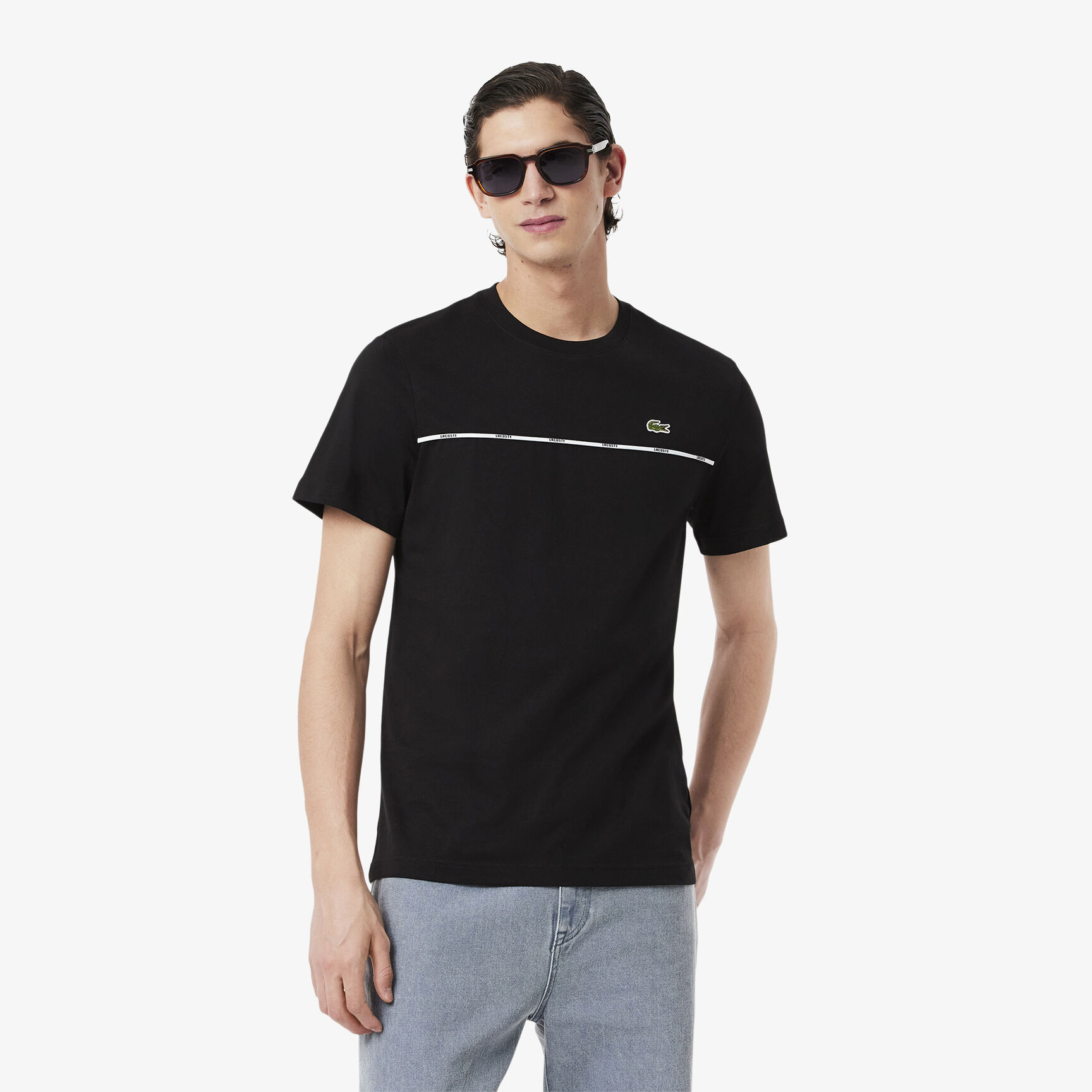 Buy Lacoste Trim Cotton Jersey T-shirt | Lacoste SA