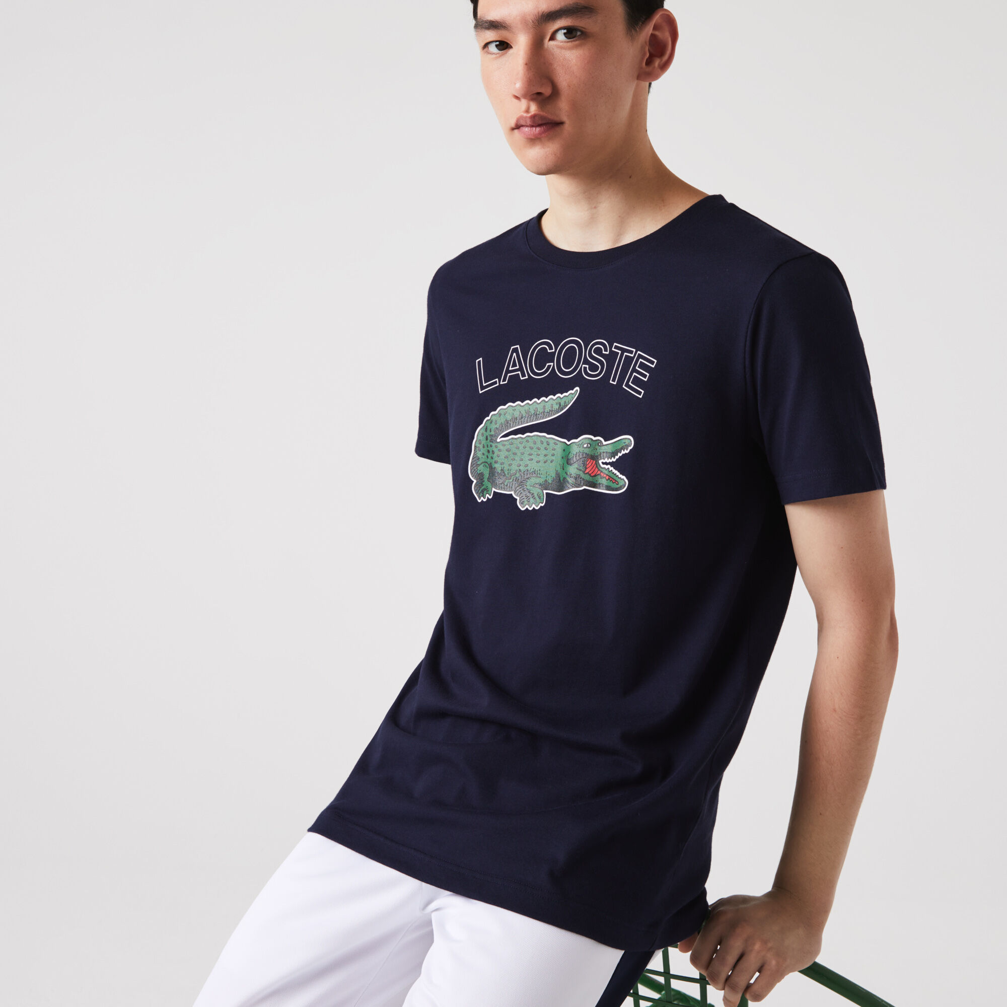 Men's Lacoste SPORT Crocodile Print Jersey T-Shirt | Lacoste SA