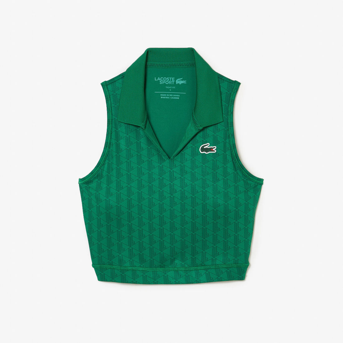 Buy Monogram Print Stretch Sport Bra | Lacoste SA