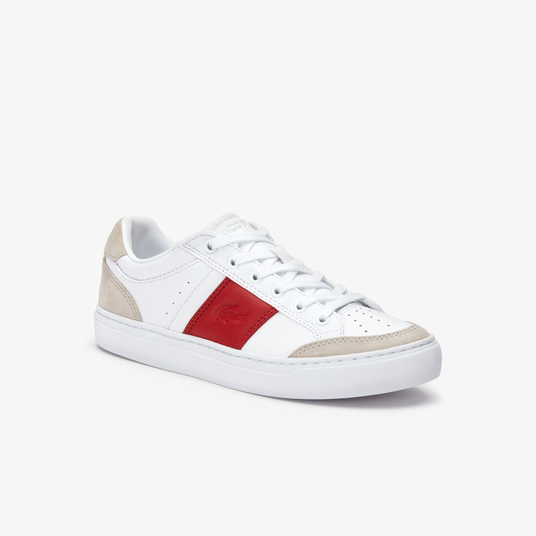 Buy Men's Courtline Leather and Suede Trainers | Lacoste SA