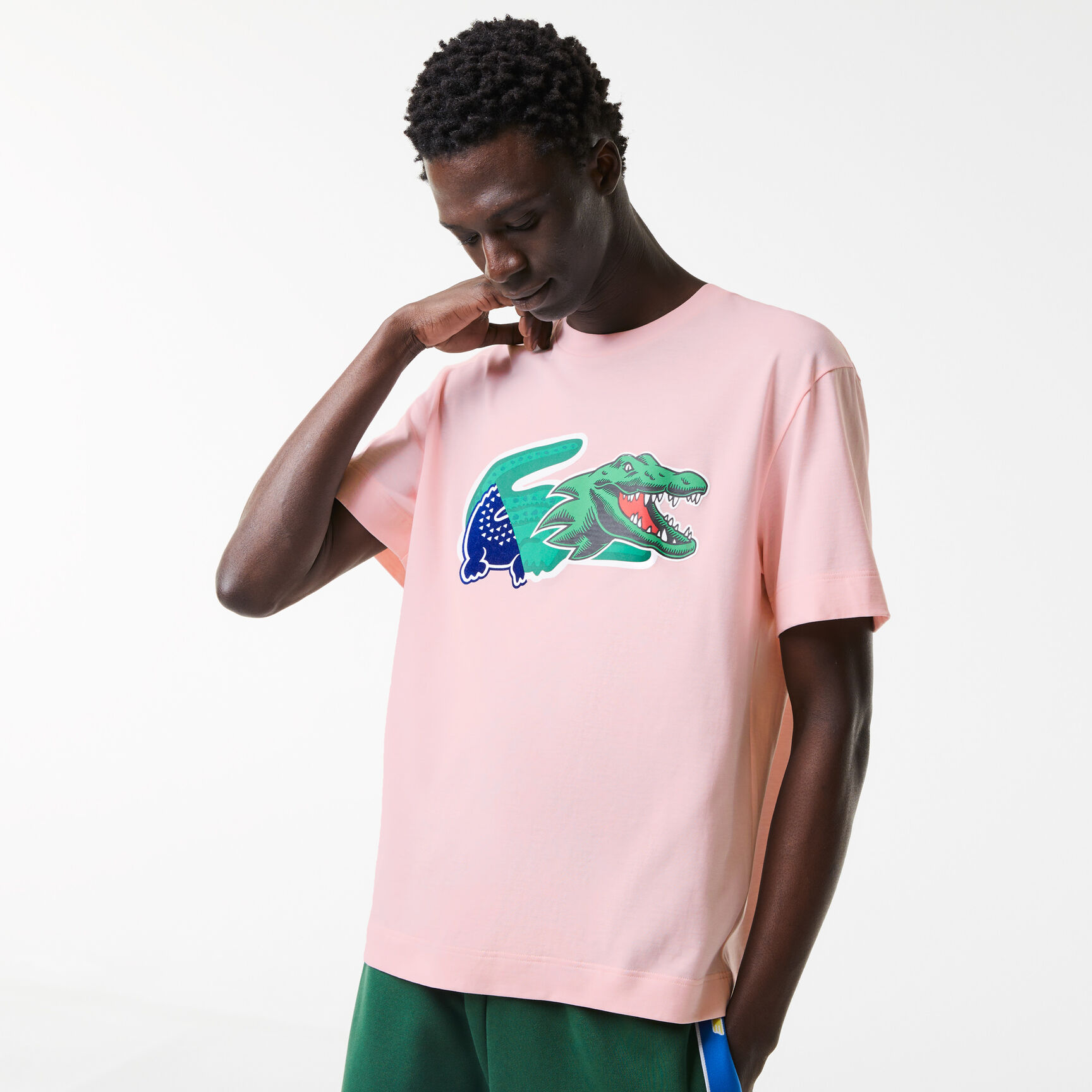Buy Men's Holiday Relaxed Fit Oversized Crocodile T-Shirt | Lacoste SA