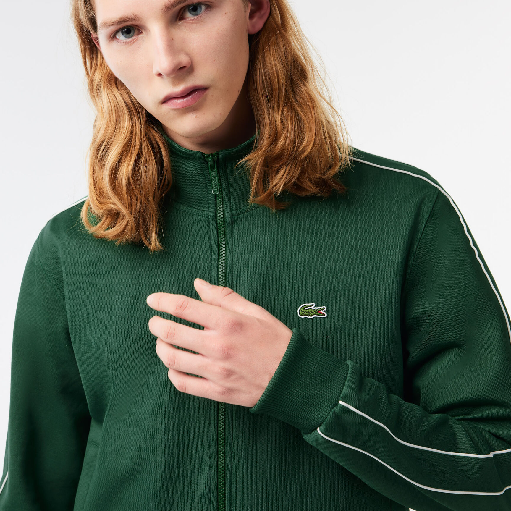 Buy Paris Pique Zip Front Track Jacket | Lacoste SA