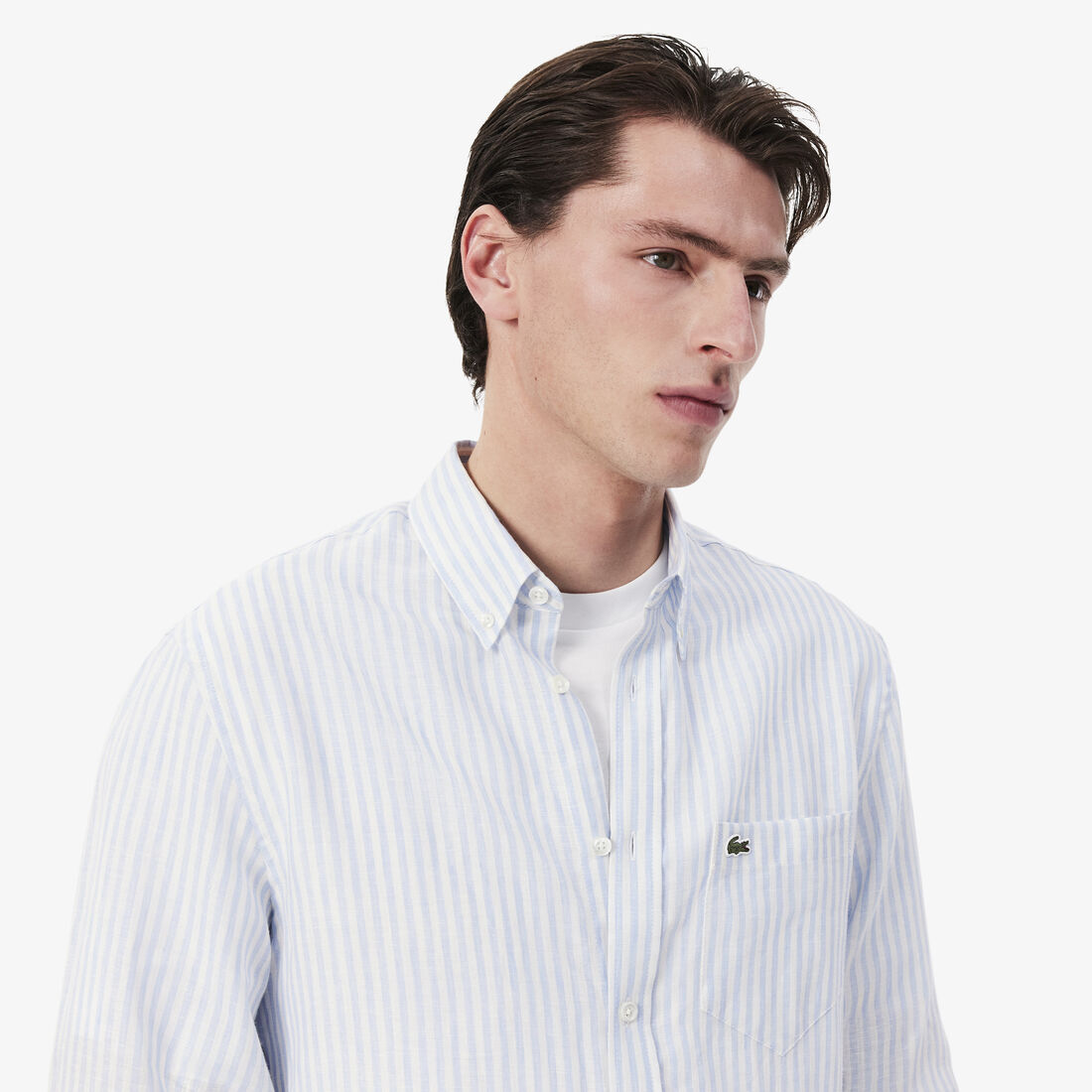Buy Regular Fit Striped Linen Shirt | Lacoste SA